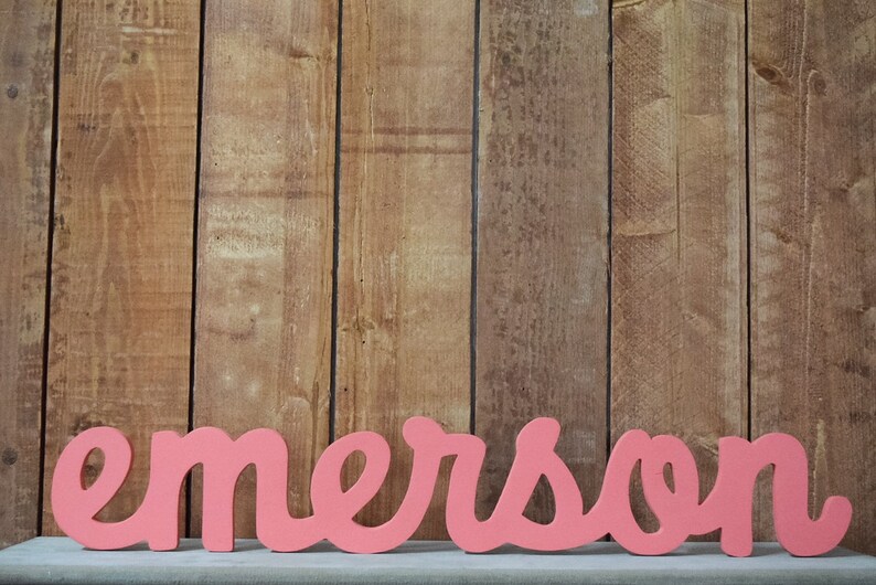 Emerson Custom Wooden Name Sign Nursery Baby Name | Etsy