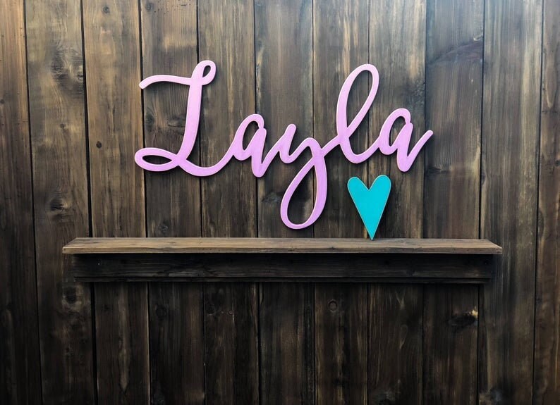 Letter Signs Cursive Wooden Names Script Name Sign - Etsy