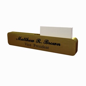 Desk Name Plate With Card Holder - Etsy