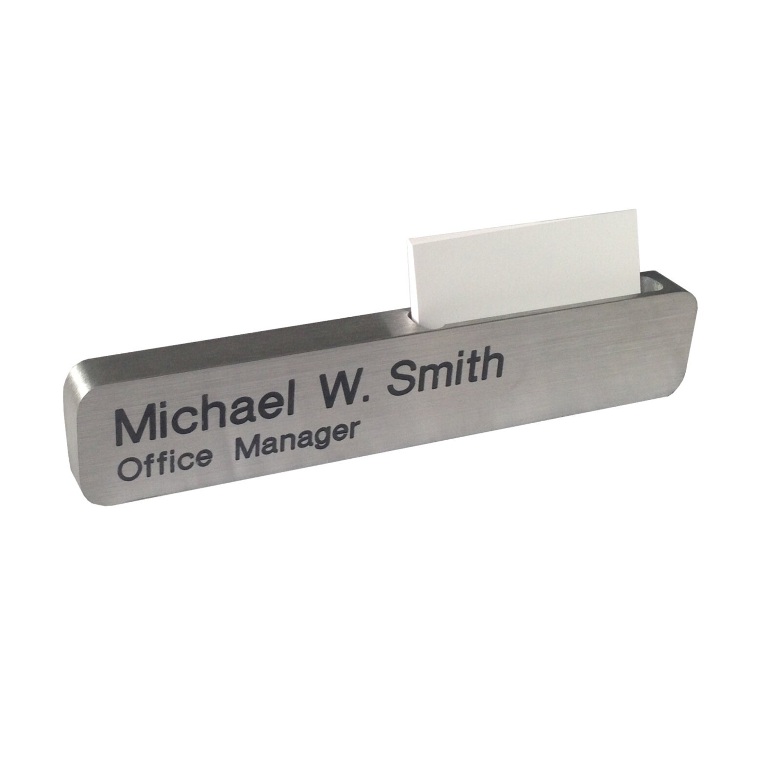 Desk Name Plate With Card Holder - Etsy