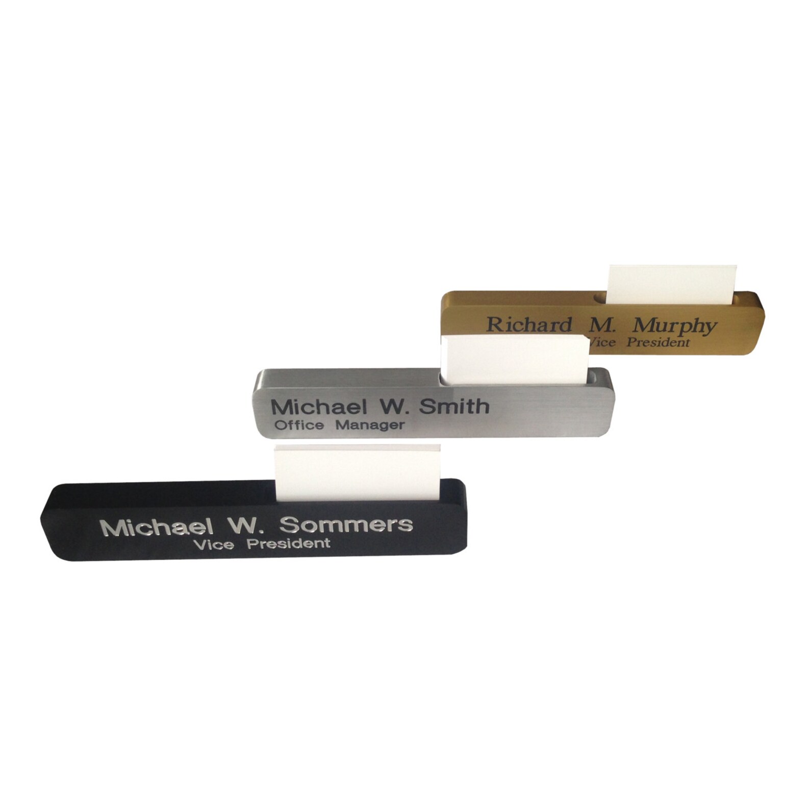 Desk Name Plate With Card Holder - Etsy