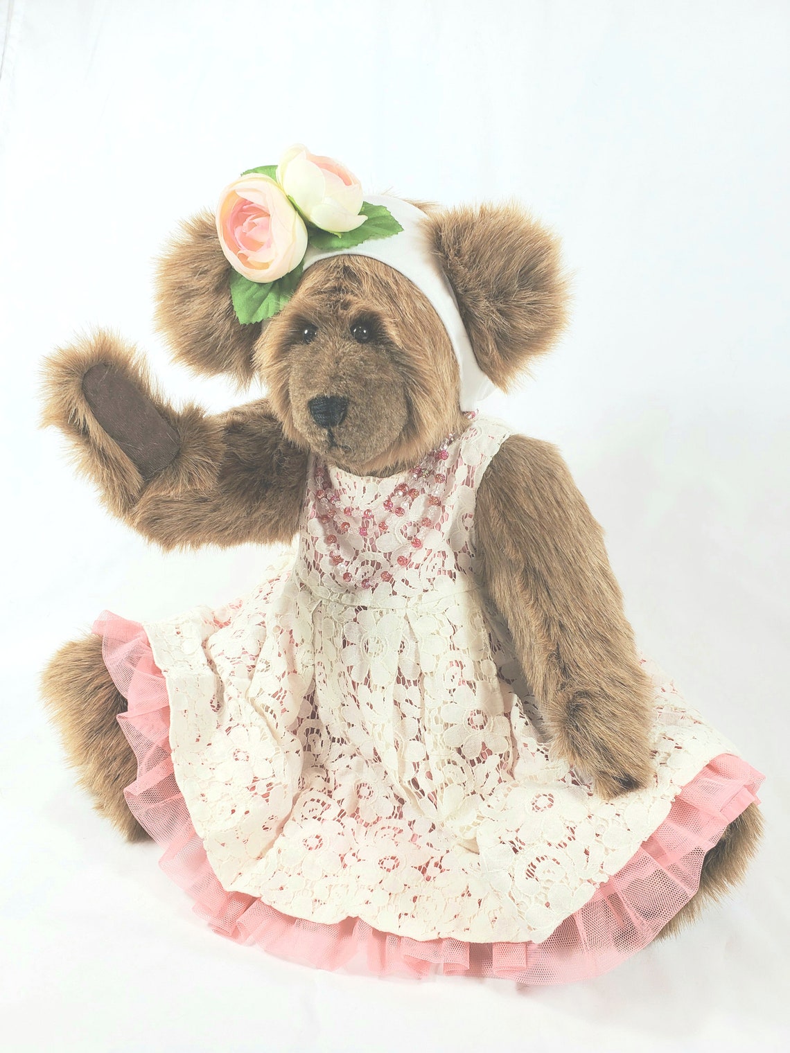 Handmade Teddy Bear, Jointed Teddy Bear, Stuffed Teddy Bear, Dressed ...