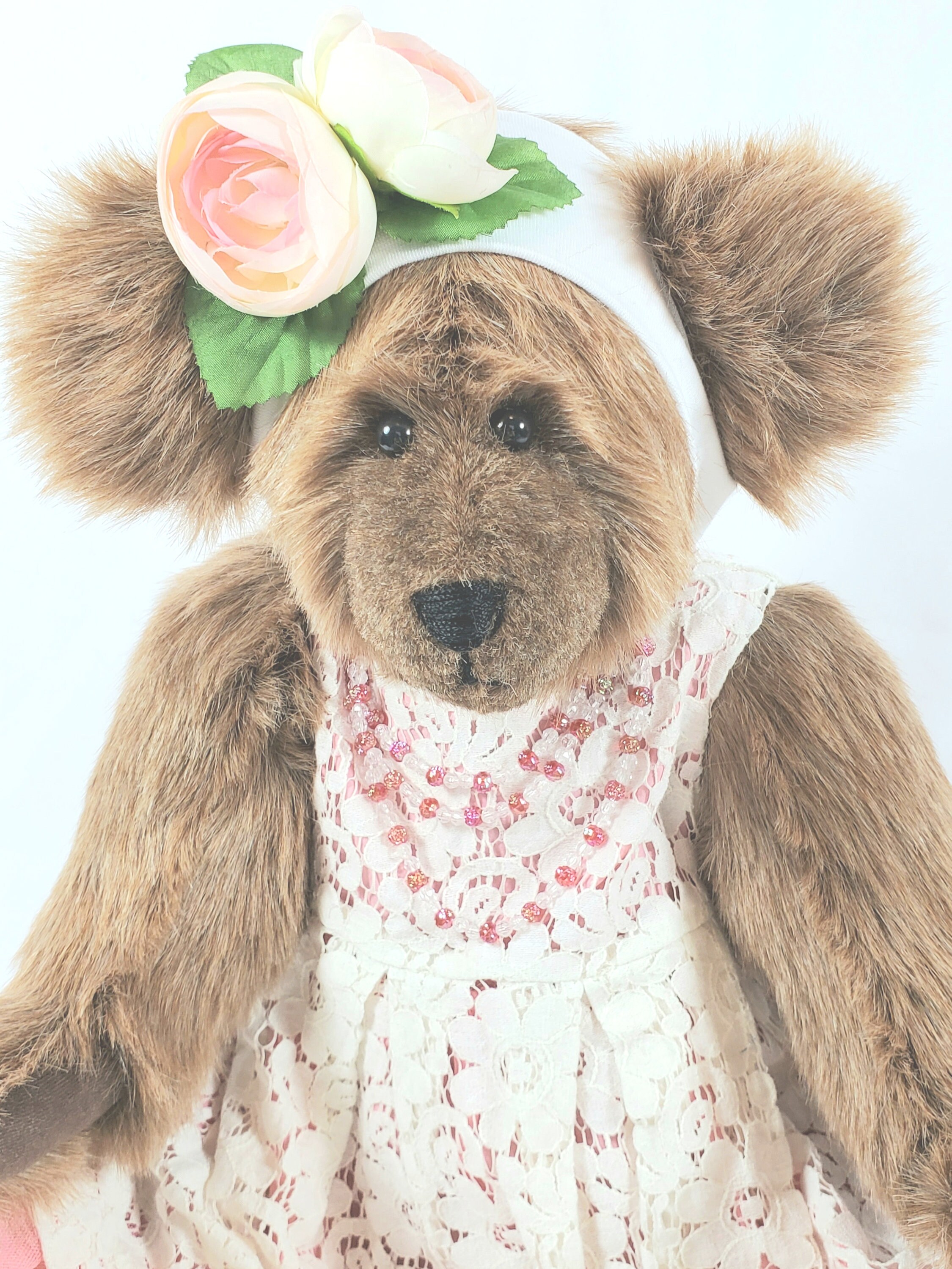 Handmade Teddy Bear, Jointed Teddy Bear, Stuffed Teddy Bear, Dressed ...