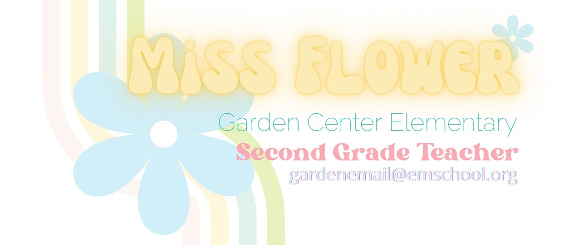 Email Signature-canva Template Custom Email Signature- Groovy Flower - Etsy