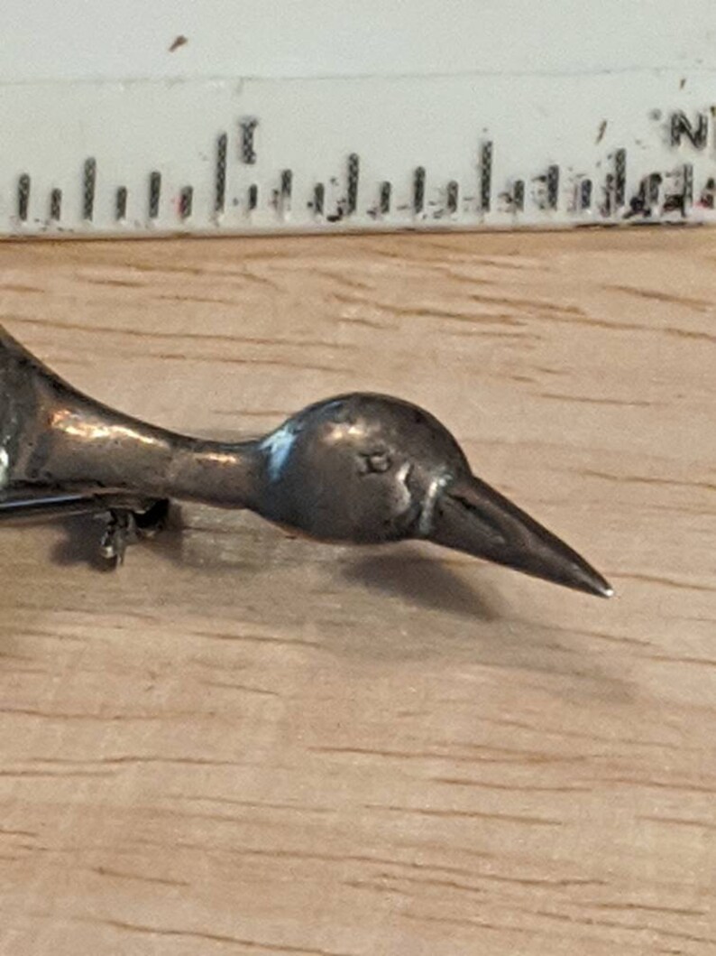 Vintage Sterling Silver Goose Pin Brooch - Etsy
