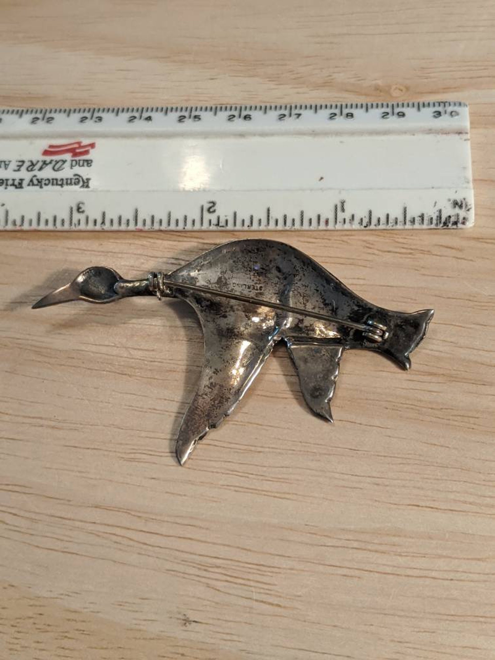 Vintage Sterling Silver Goose Pin Brooch - Etsy