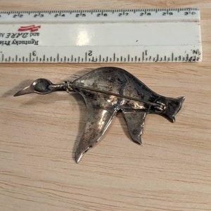 Vintage Sterling Silver Goose Pin Brooch - Etsy