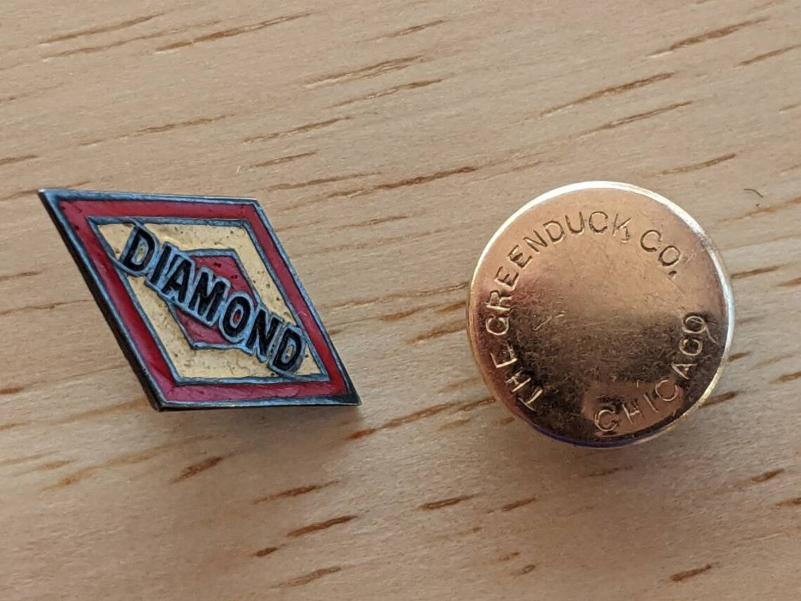 Green Duck Company Chicago Illinois Diamond Lapel Pin Etsy
