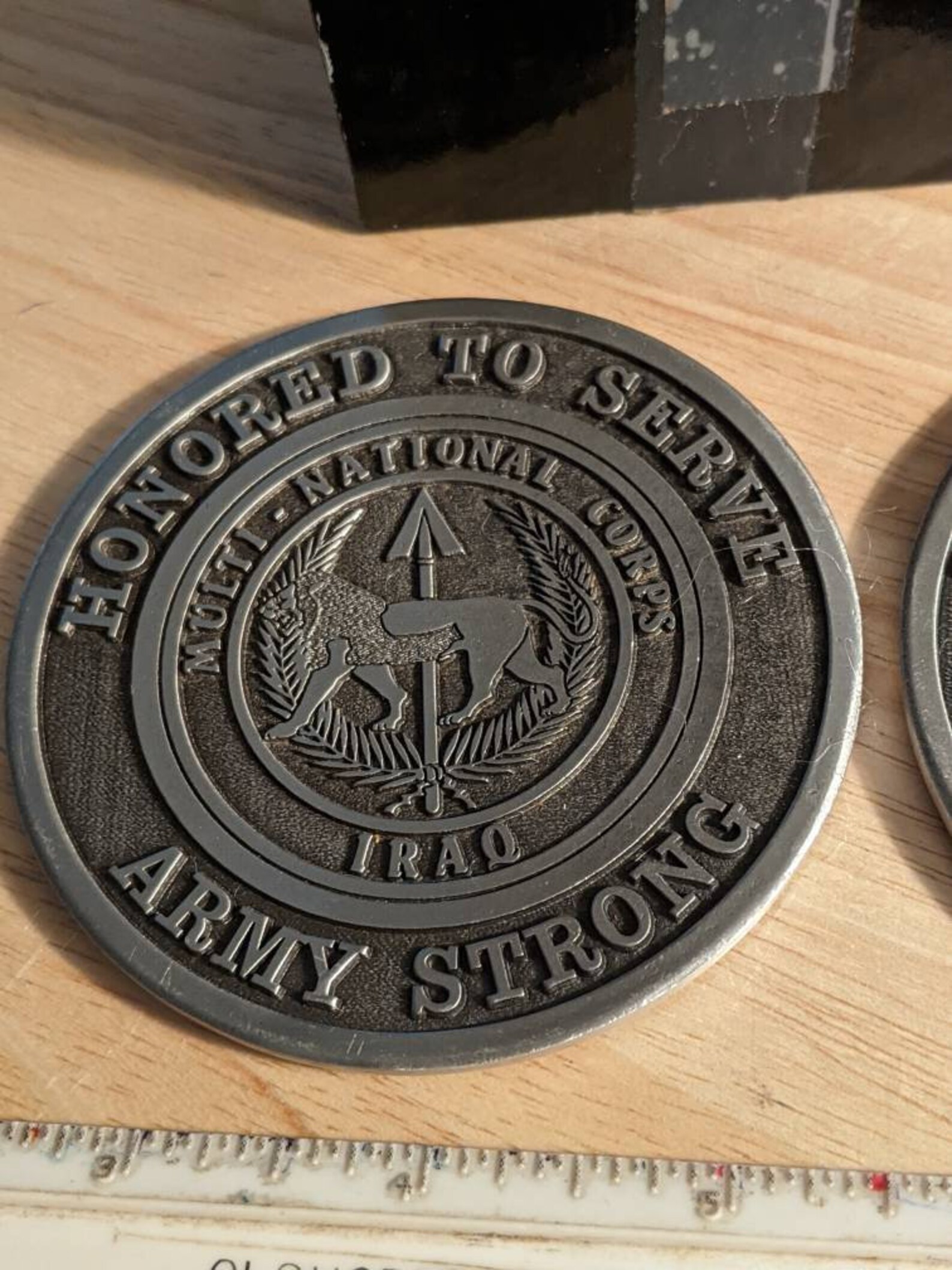 Vintage Army Strong Coaster Pewter Set of 2 Souvenir - Etsy
