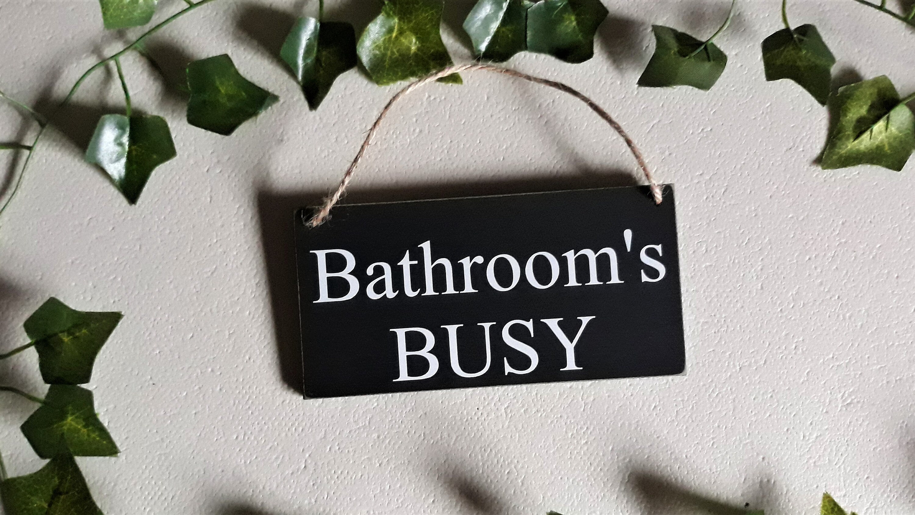 Bathroom's Free / Busy double sided sign. vacant | Etsy