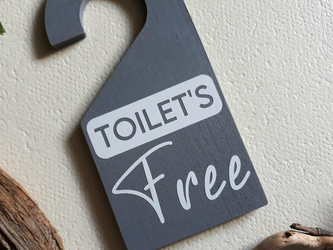Toilet's Busy / Toilet's Free Double Sided Door Hanger. 6 Styles ...