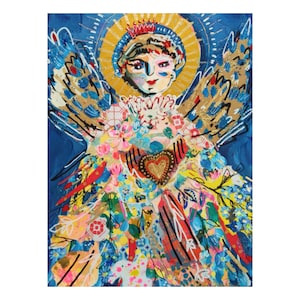 Matilde- Acrylic and Mixed Media Angel Painting - Etsy