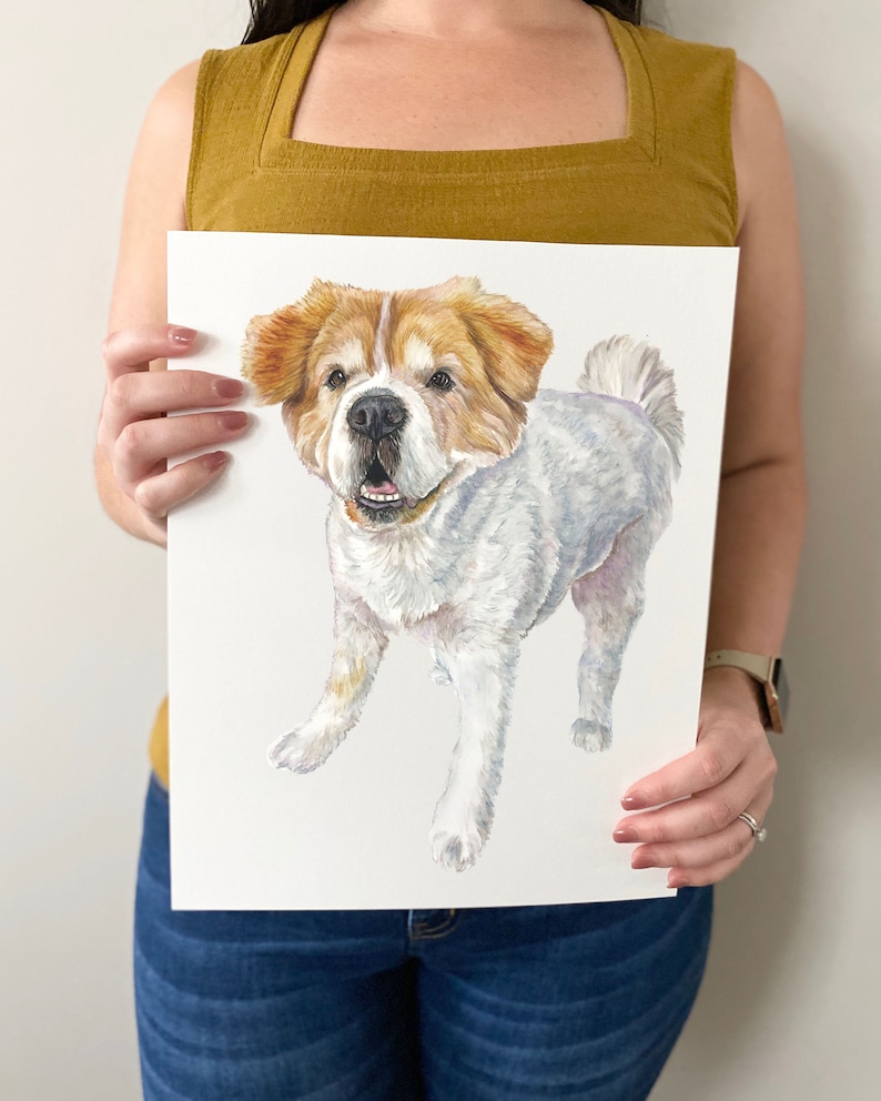 Pet Portraits Pets Dog Portrait Original Pet Art Water | Etsy