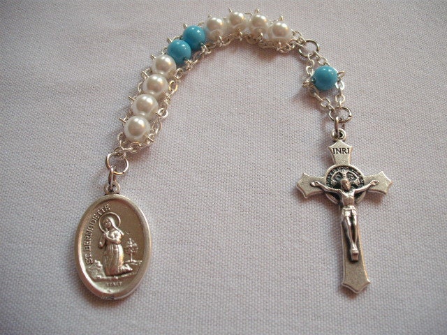 Our Lady of Lourdes Tenner Ladder Rosary - Etsy