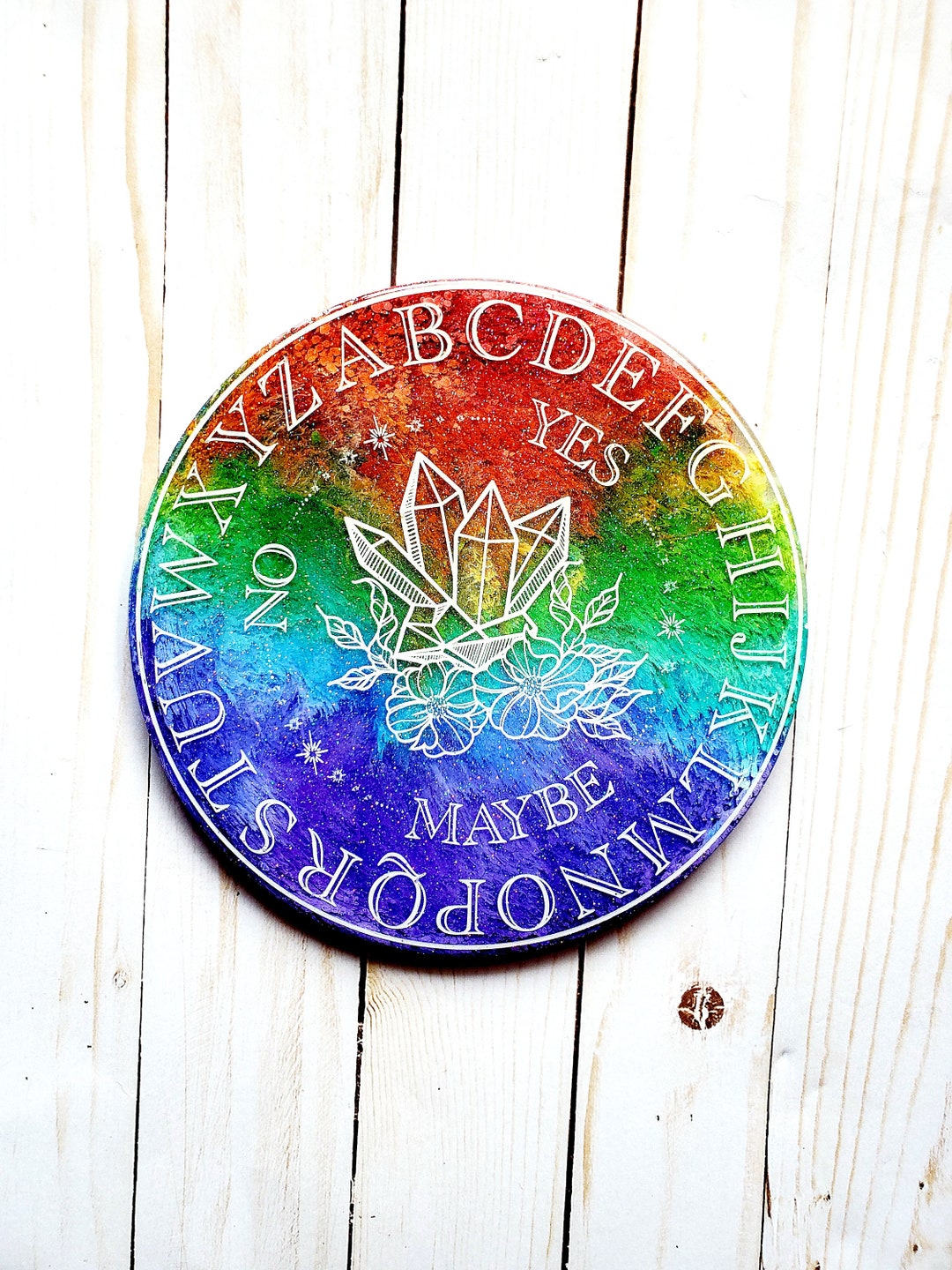 Rainbow Small Round Quija Board/spirit Board - Etsy
