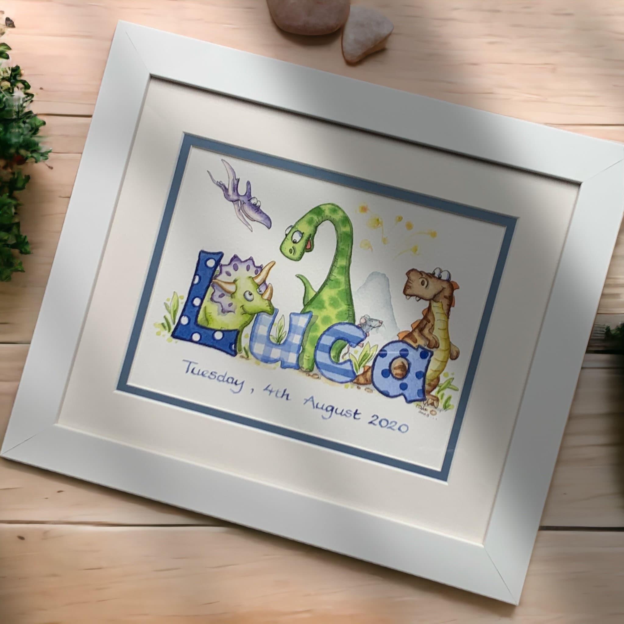 Bespoke Hand-painted Baby Name Art – Watercolour Nursery Keepsake by ...