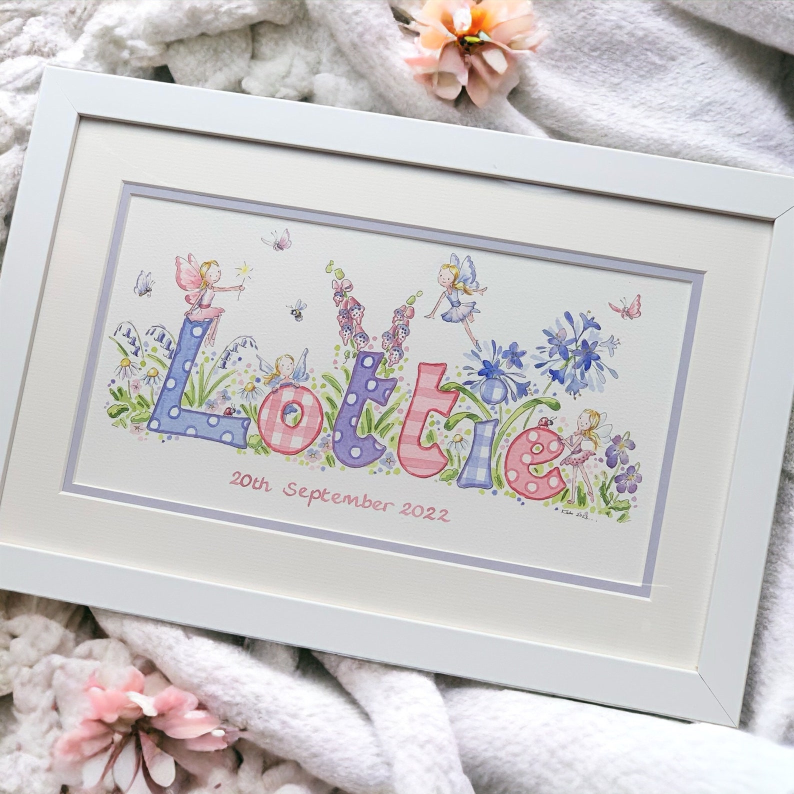 Personalised Baby Name Art - Unique and Original Nursery Painting ...
