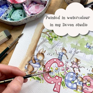Personalised Baby Name Art — Hand Painted Watercolour Keepsake by Kate ...
