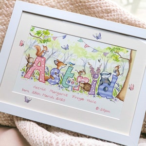 Personalised Baby Name Art - Unique and Original Nursery Painting ...