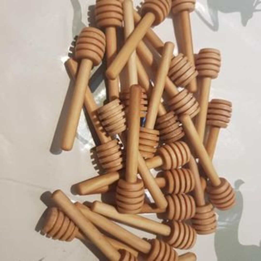 Wooden Honey Dipper Drizzler Dipper Premium Natural Wood Server Syrup ...