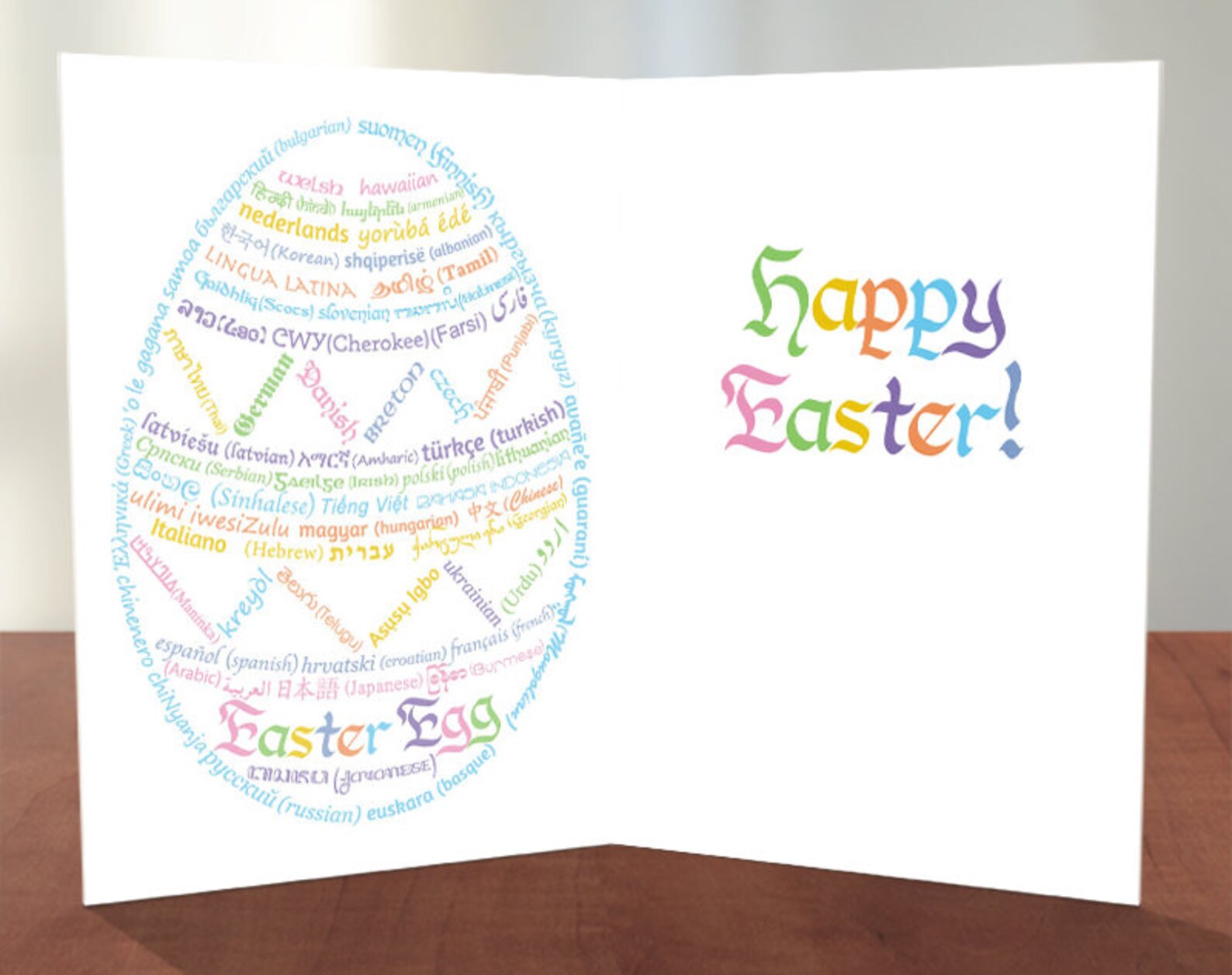Easter Egg Card - DIY Printable Templates With Customizable Greeting - Etsy
