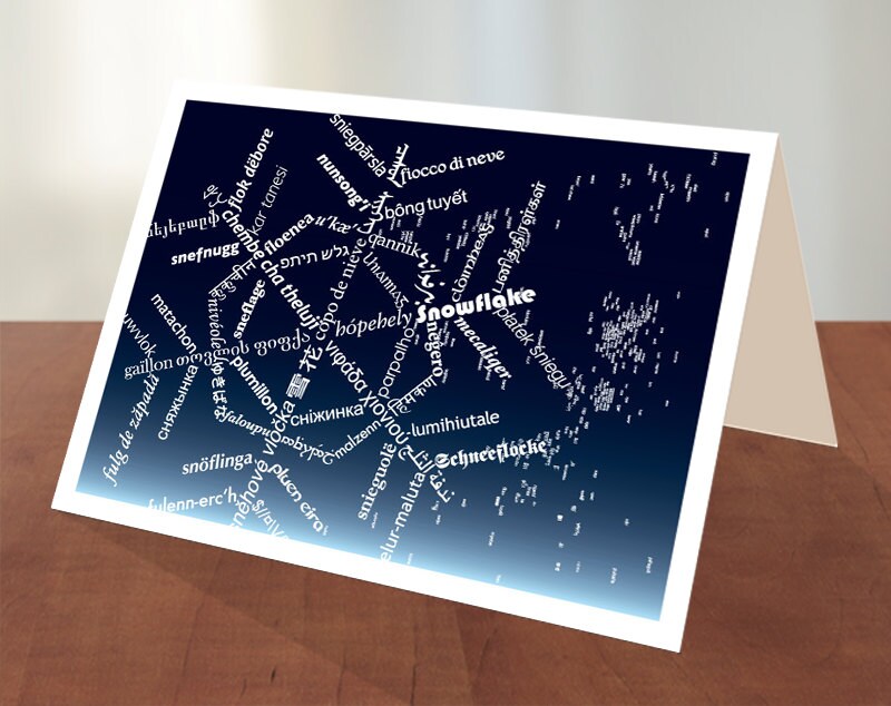 Snowflake Card Template Pdfs - Printable - Etsy