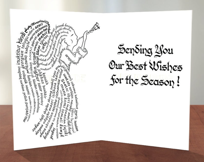 World Angel Card Templates - Black - DIY Printable - Etsy