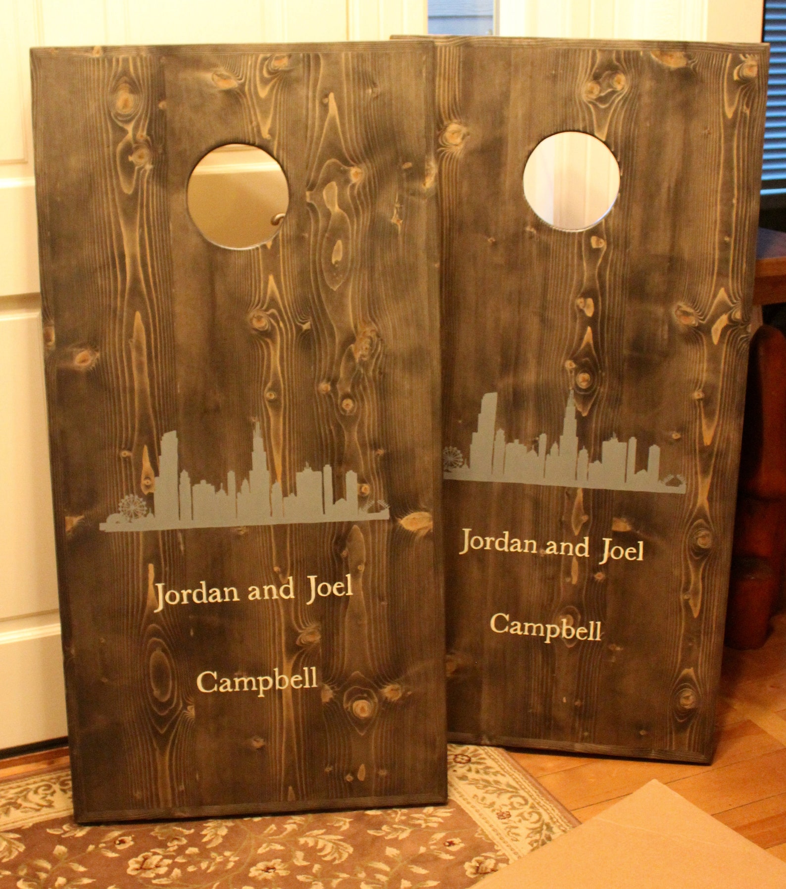 Wedding Custom Made Cornhole Boards | Etsy