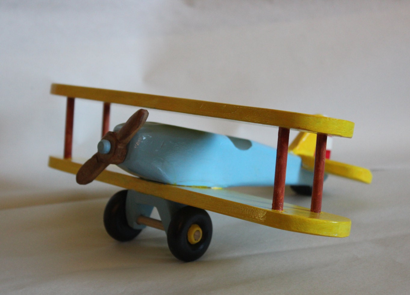 Wooden Bi Plane Toy - Etsy