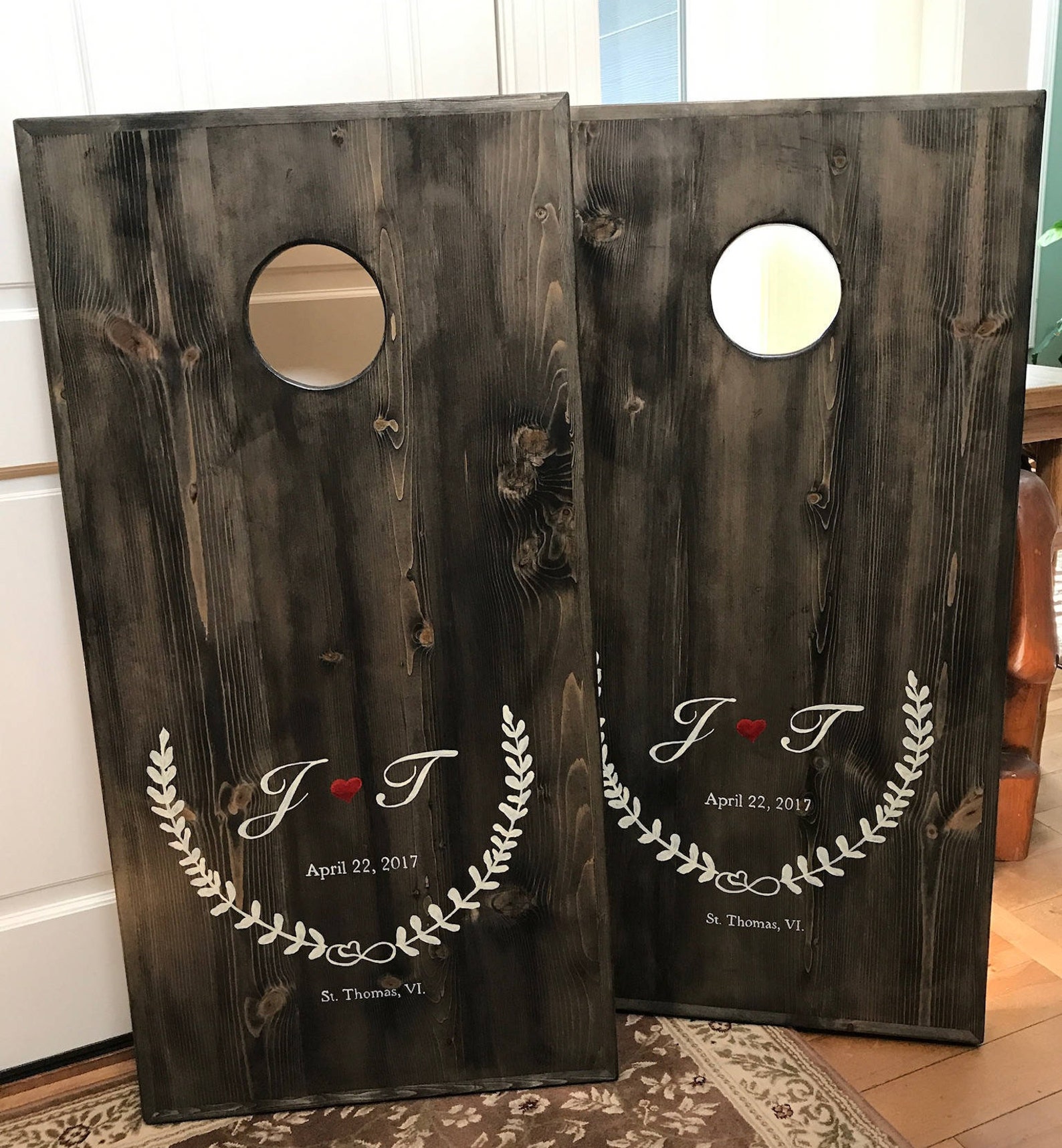 Deluxe Custom Made Cornhole Boards - Etsy