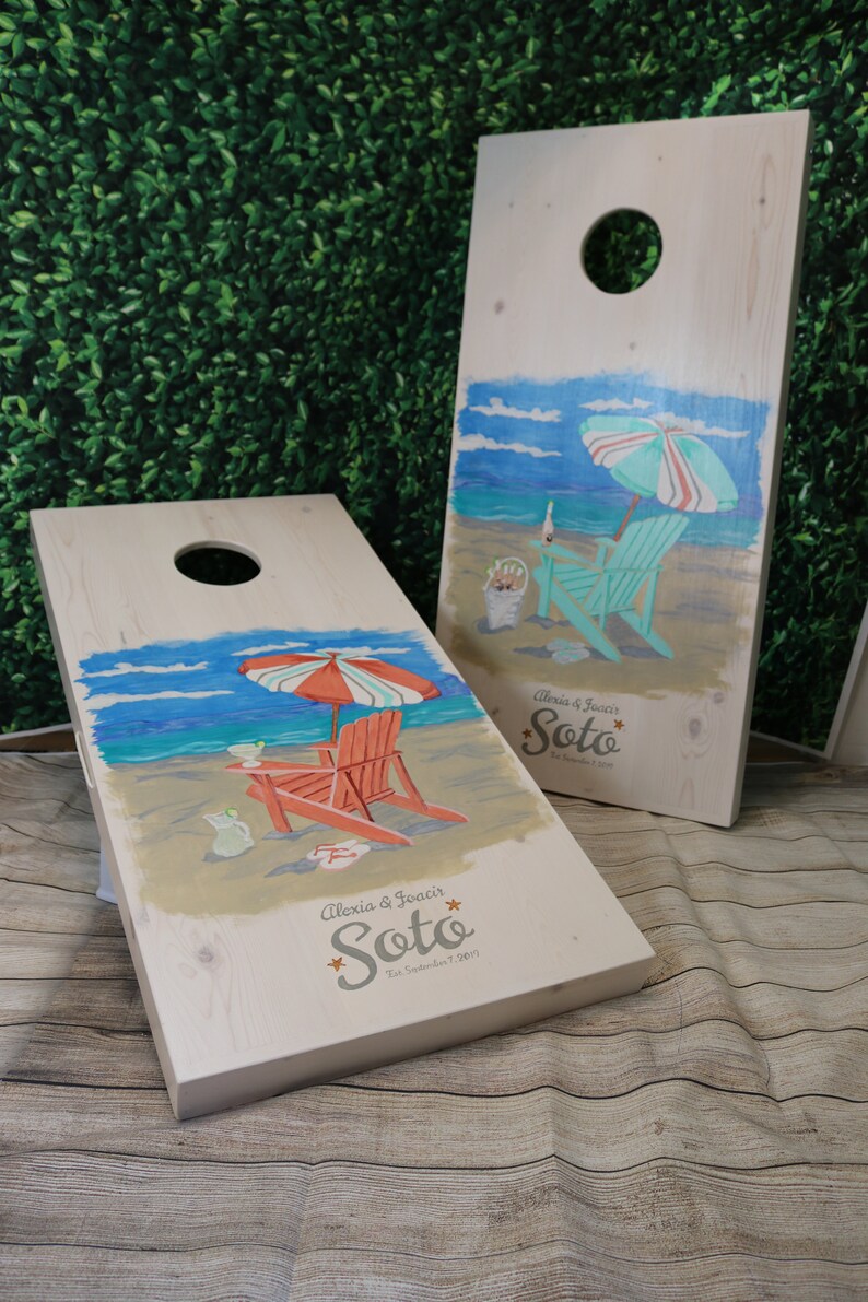 Wedding Custom Made Cornhole Boards | Etsy