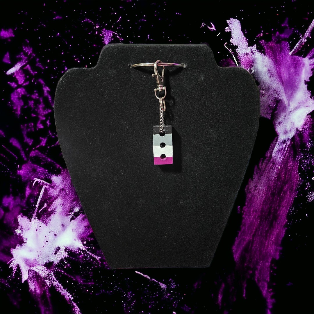 Asexual Pride Brick Necklace || LGBTQIA Asexual Queer Black Silver ...