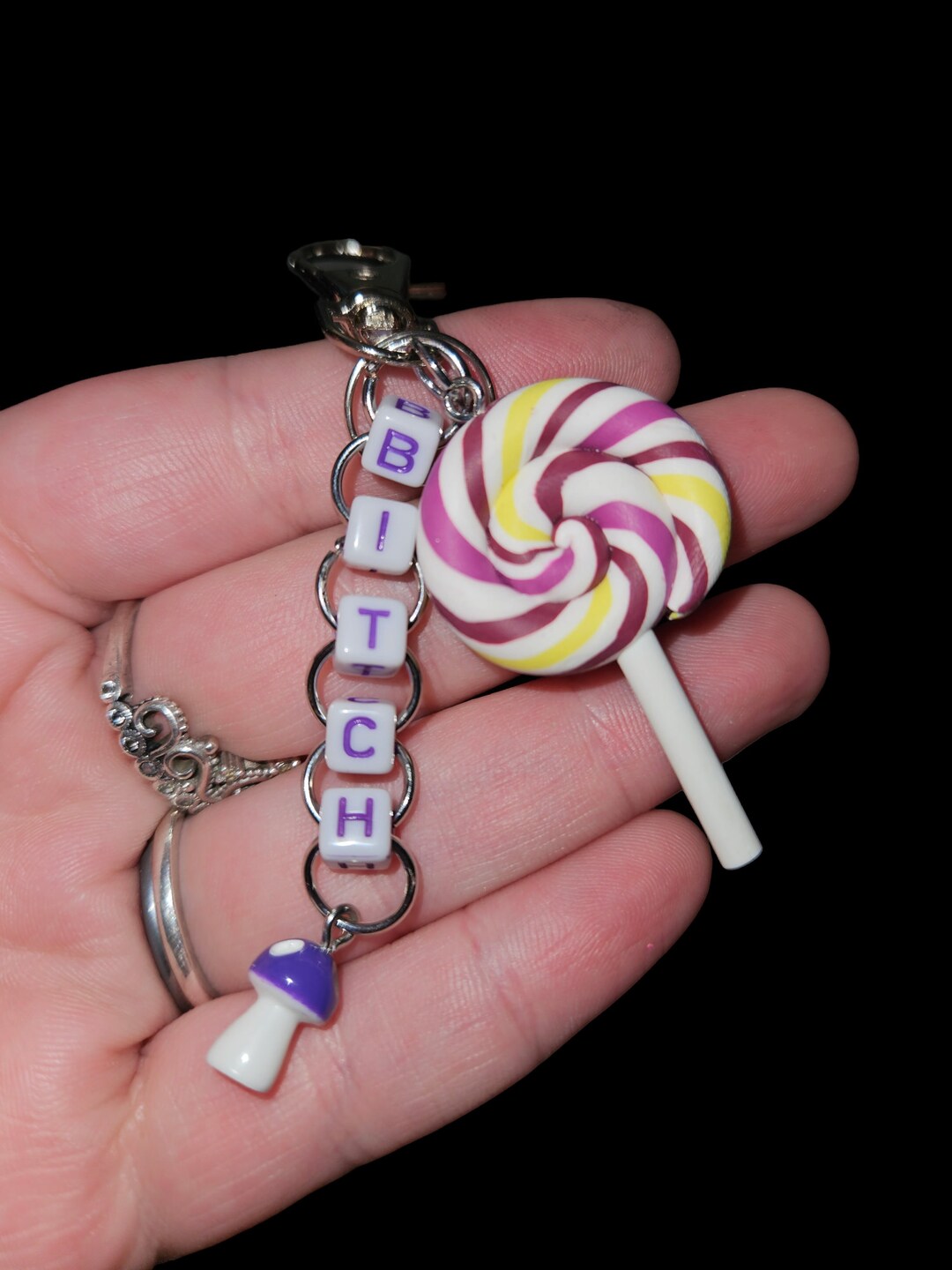 Subversive Candy Themed Keychains Adorably Dirty Handmade - Etsy