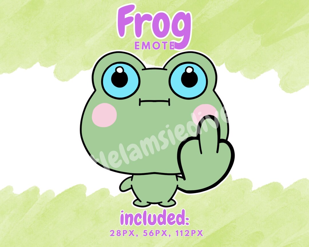 Funny Frog Middle Finger Emote: Twitch, Discord, Streaming (PNG ...