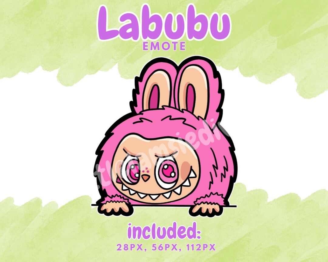 Pink Labubu Emote: Twitch, Discord, Streaming (digital Download) - Etsy