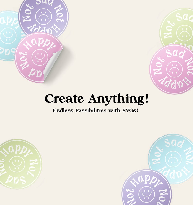 Mixed Emotions SVG, Smiley Face, Mental Health Cricut File, Sad, Happy ...