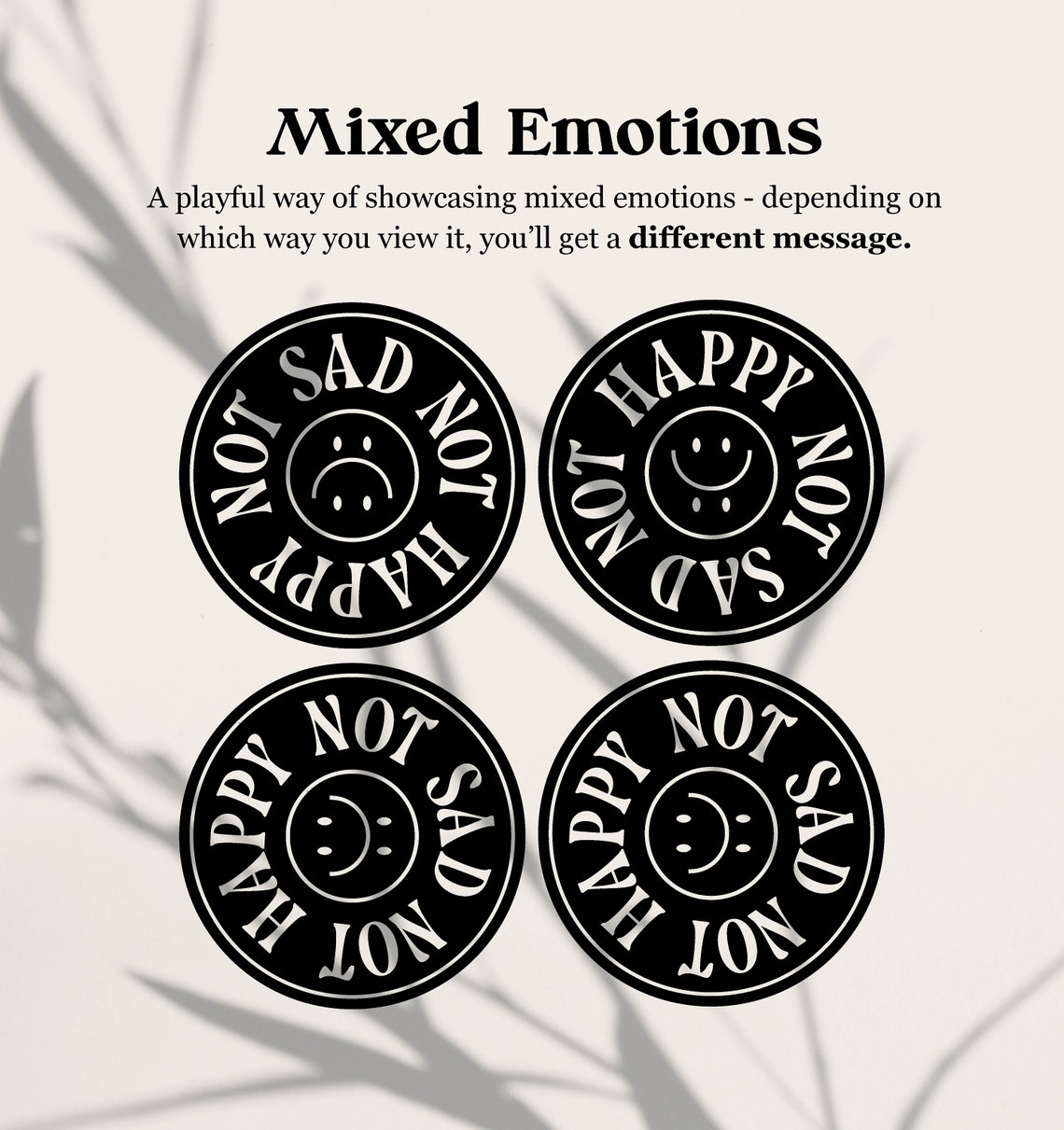 Mixed Emotions SVG, Smiley Face, Mental Health Cricut File, Sad, Happy ...