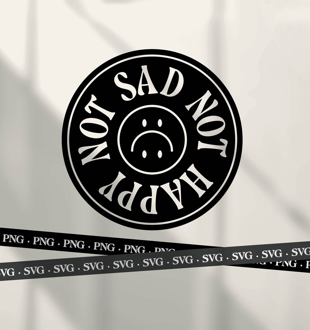 Mixed Emotions SVG, Smiley Face, Mental Health Cricut File, Sad, Happy ...