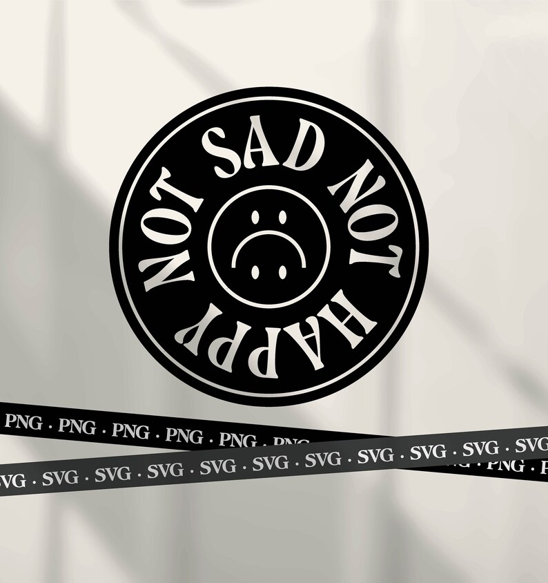Mixed Emotions SVG, Smiley Face, Mental Health Cricut File, Sad, Happy ...