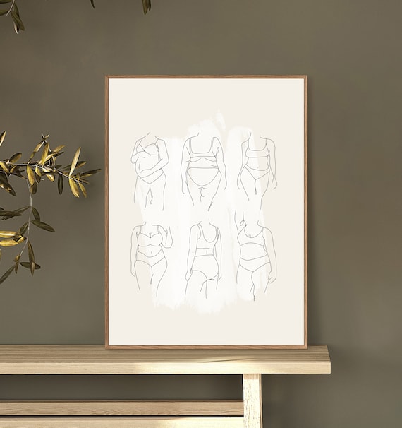 Body Positive Line Art Instant Download Printable File All | Etsy