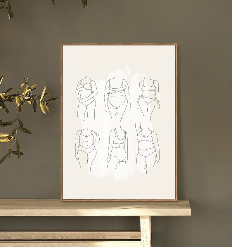 Body Positive Line Art Instant Download Printable File All - Etsy