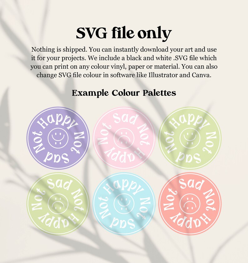Mixed Emotions SVG, Smiley Face, Mental Health Cricut File, Sad, Happy ...