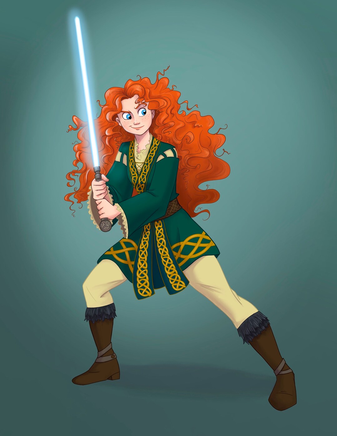 Jedi Knight Merida Brave Art Print - Etsy