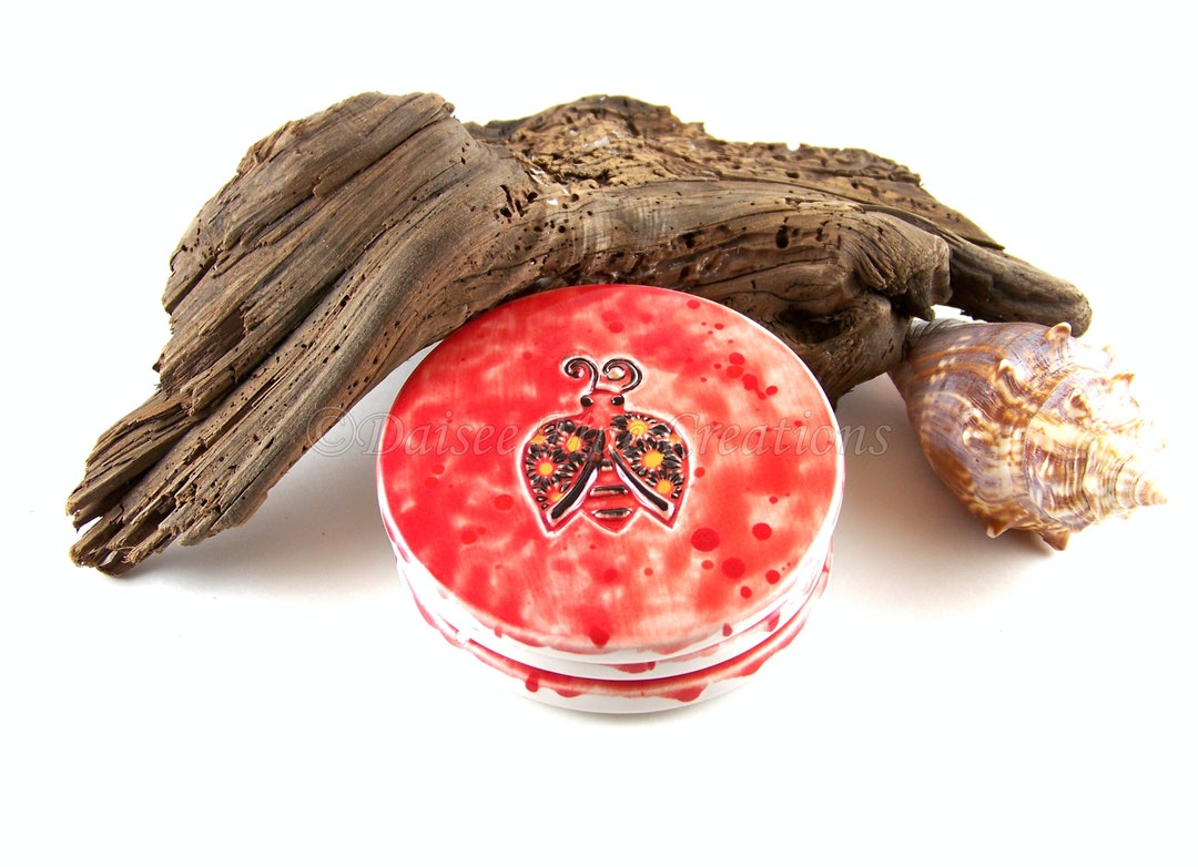 Lady Bug Coasters Set of 3 Hand Painted Watercolor Drink Coasters ...