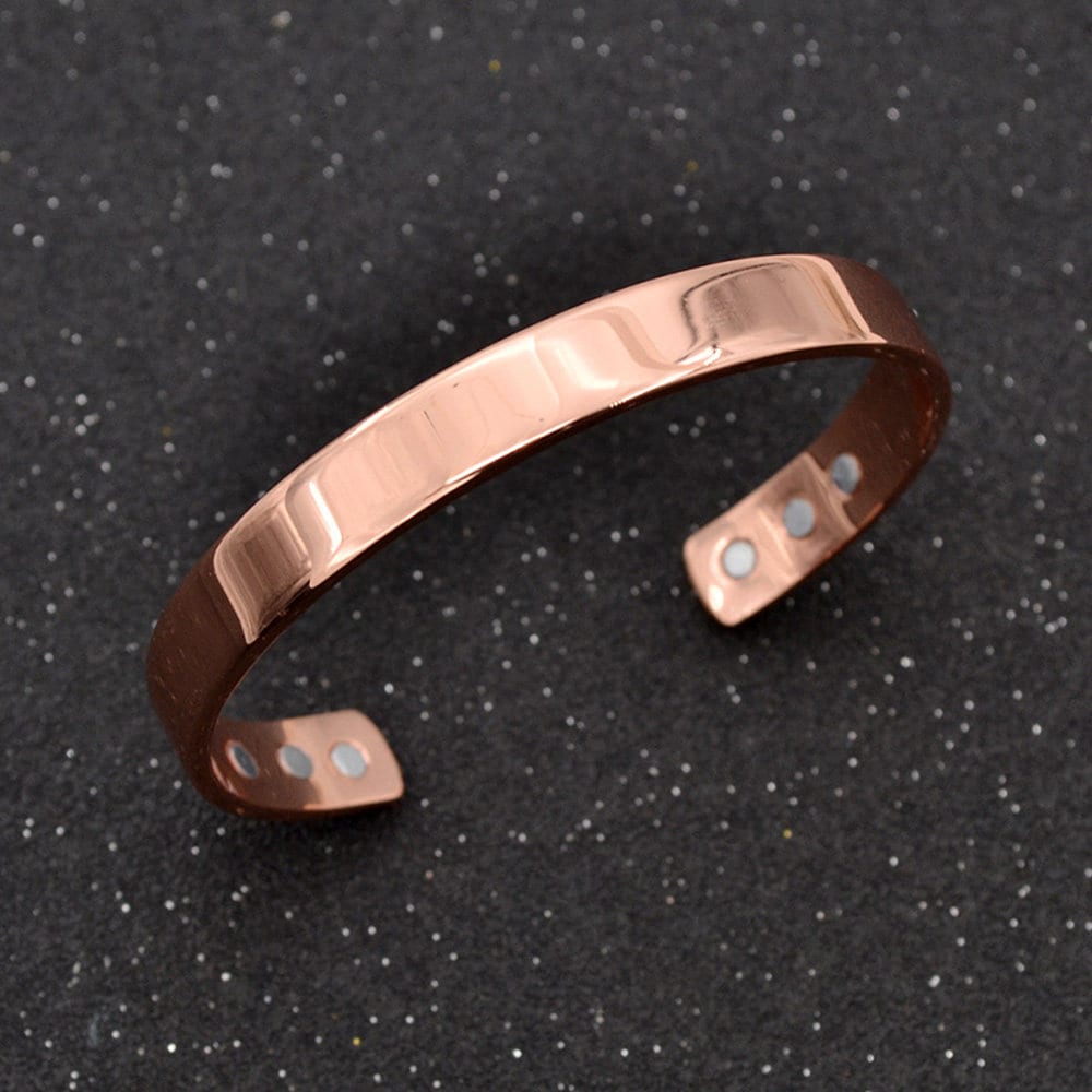 Free Engraving Customized Copper Magnetic Therapy Pain Relief Open Cuff ...