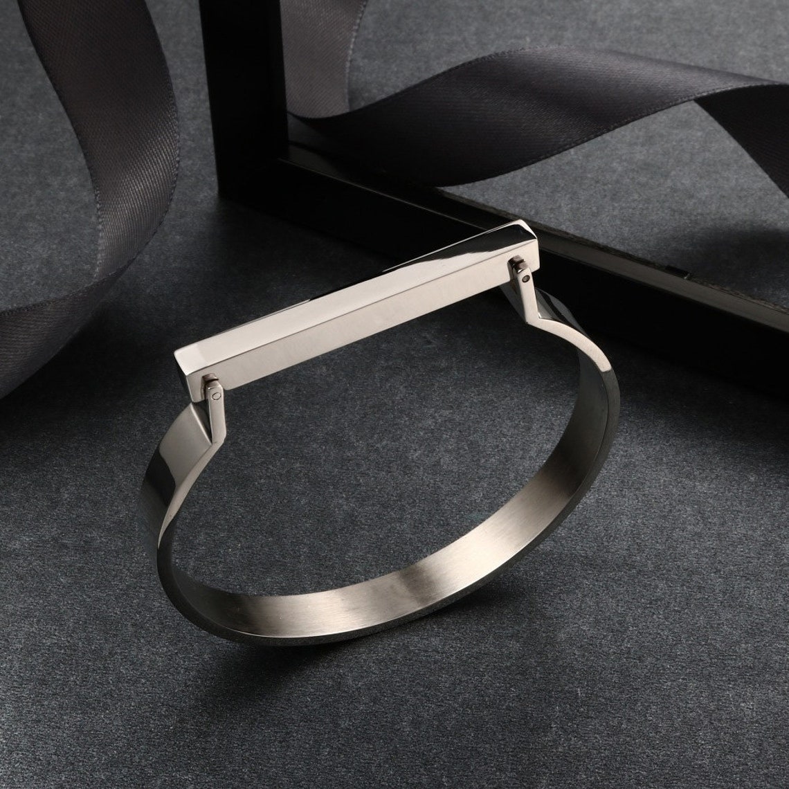 Stainless Steel Bangle Bracelets for Women Customized Free | Etsy