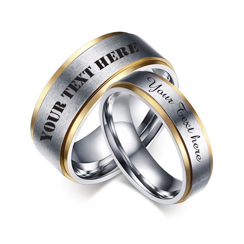 Free Engraving Personalized Custom Stainless Steel Plain Band - Etsy