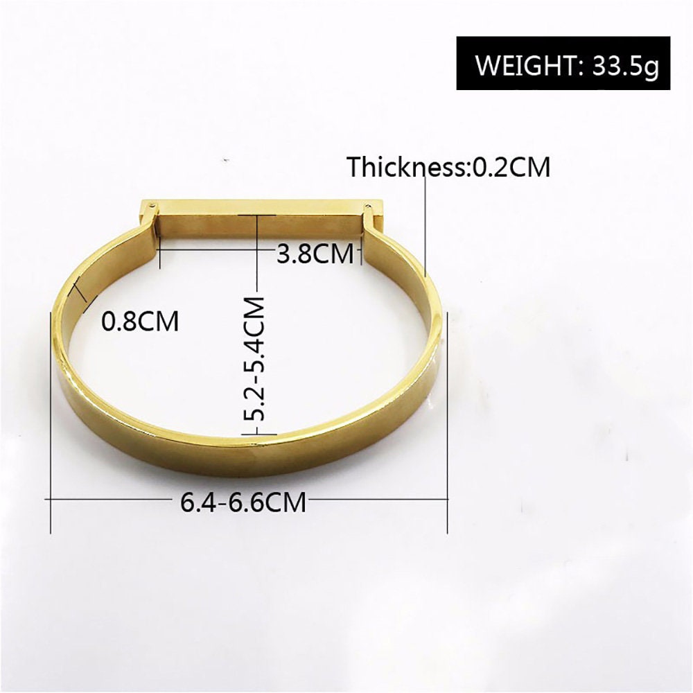 Stainless Steel Bangle Bracelets for Women Customized Free | Etsy