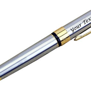 Personlized Free Engraving Stainless Steel Golden & Silver Fountian Pen ...