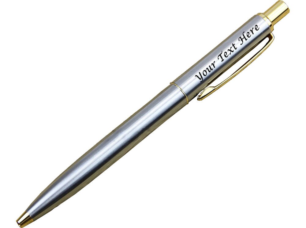 Personlized Free Engraving Stainless Steel Push Silver Gold Clip Ball ...